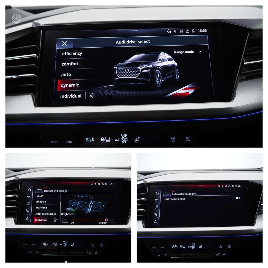 Pelēks Audi Q4 e-tron 2022 Viļņa, ar dzinēja tilpumu 0.00 L un nobraukumu 58 tūkst. km par 29000 €, foto 21 vietnē AUTOMOTO.COM.LV