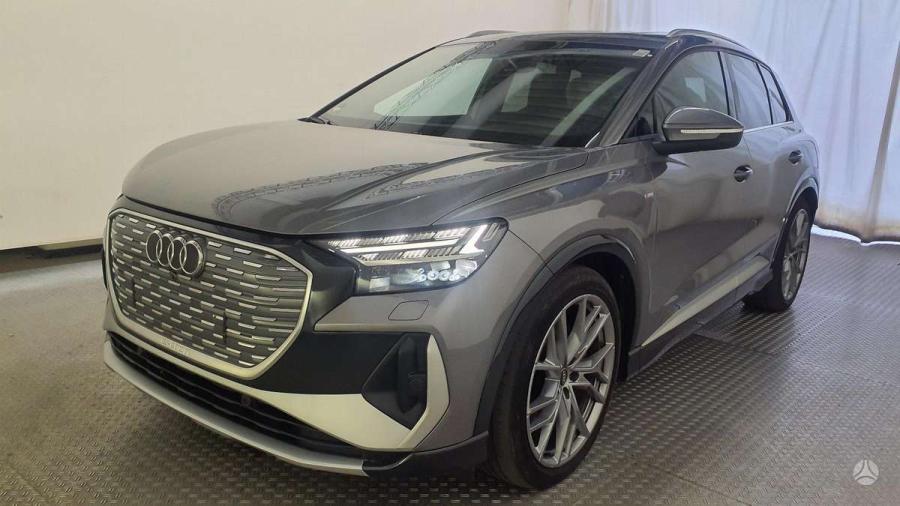 Grey Audi Q4 e-tron 2022 in Vilnius, with an engine capacity of 0.00 L and mileage of 73 thousand km for 36111 €, photo 1 on AUTOMOTO.COM.LV