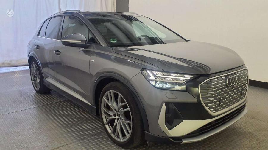 Grey Audi Q4 e-tron 2022 in Vilnius, with an engine capacity of 0.00 L and mileage of 73 thousand km for 36111 €, photo 3 on AUTOMOTO.COM.LV