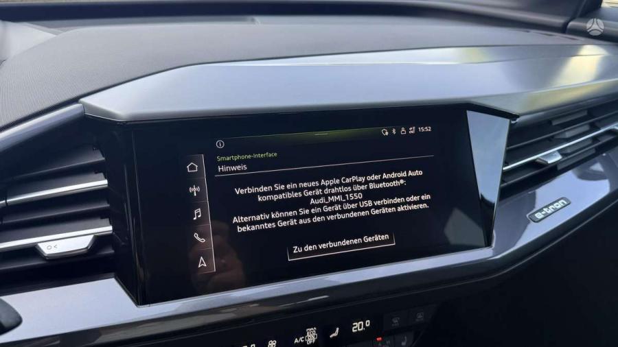 Pelēks Audi Q4 e-tron 2022 Viļņa, ar dzinēja tilpumu 0.00 L un nobraukumu 73 tūkst. km par 36222 €, foto 15 vietnē AUTOMOTO.COM.LV
