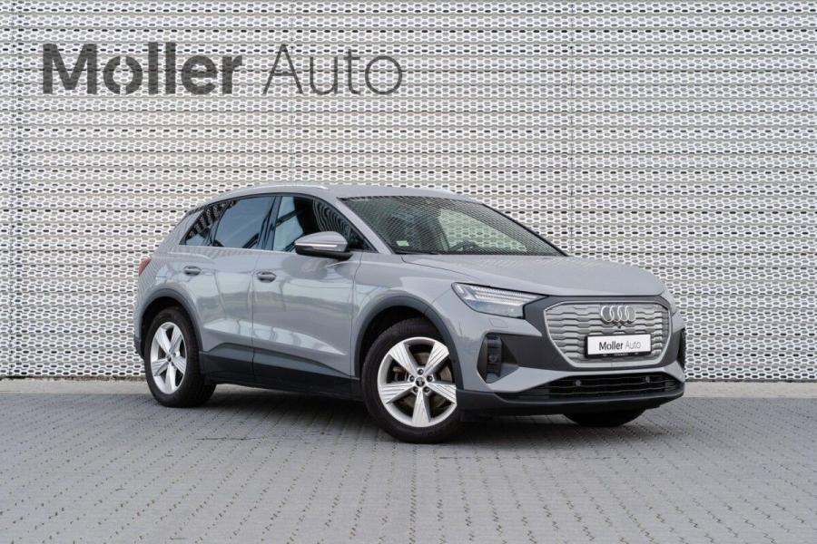 Grey Audi Q4 e-tron 2022 in Marupe, with an engine capacity of 0.00 L and mileage of 43 thousand km for 26900 €, photo 3 on AUTOMOTO.COM.LV