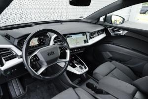 Grey Audi Q4 e-tron 2022 in Marupe, with an engine capacity of 0.00 L and mileage of 43 thousand km for 26900 €, photo 10 on AUTOMOTO.COM.LV