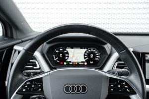 Grey Audi Q4 e-tron 2022 in Marupe, with an engine capacity of 0.00 L and mileage of 43 thousand km for 26900 €, photo 17 on AUTOMOTO.COM.LV