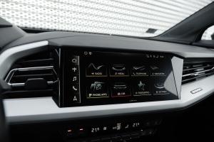 Grey Audi Q4 e-tron 2022 in Marupe, with an engine capacity of 0.00 L and mileage of 43 thousand km for 26900 €, photo 18 on AUTOMOTO.COM.LV