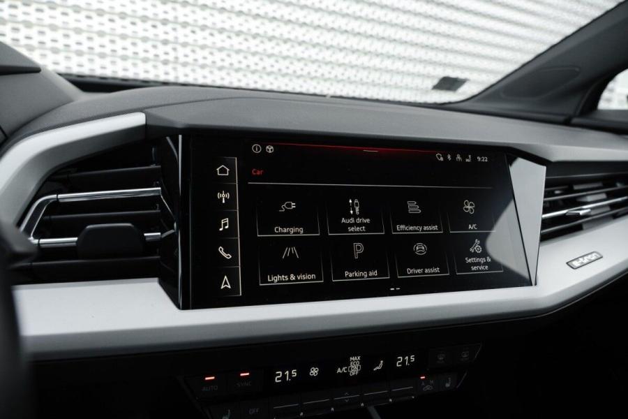 Grey Audi Q4 e-tron 2022 in Marupe, with an engine capacity of 0.00 L and mileage of 43 thousand km for 26900 €, photo 19 on AUTOMOTO.COM.LV