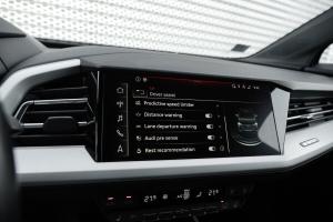 Grey Audi Q4 e-tron 2022 in Marupe, with an engine capacity of 0.00 L and mileage of 43 thousand km for 26900 €, photo 22 on AUTOMOTO.COM.LV