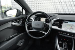 Grey Audi Q4 e-tron 2022 in Marupe, with an engine capacity of 0.00 L and mileage of 43 thousand km for 26900 €, photo 28 on AUTOMOTO.COM.LV