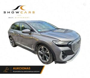 Pelēks Audi Q4 e-tron 2023 Klaipėda, ar dzinēja tilpumu 0.00 L un nobraukumu 60 tūkst. km par 9800 €, foto  vietnē AUTOMOTO.COM.LV