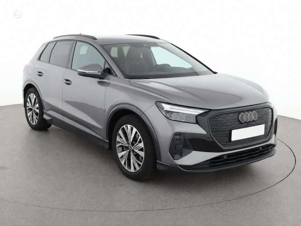 Grey Audi Q4 e-tron 2023 in Vilnius, with an engine capacity of 0.00 L and mileage of 30 thousand km for 32900 €, photo 1 on AUTOMOTO.COM.LV