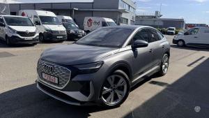 Pelēks Audi Q4 e-tron 2023 Viļņa, ar dzinēja tilpumu 0.00 L un nobraukumu 108 tūkst. km par 34888 €, foto  vietnē AUTOMOTO.COM.LV