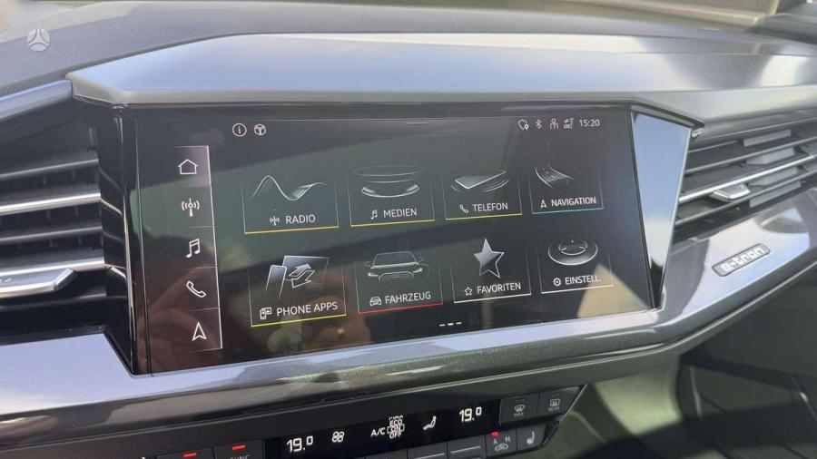 Grey Audi Q4 e-tron 2023 in Vilnius, with an engine capacity of 0.00 L and mileage of 108 thousand km for 34888 €, photo 20 on AUTOMOTO.COM.LV