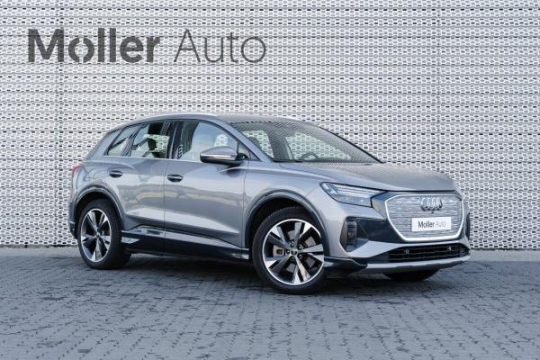 Grey Audi Q4 e-tron 2024 in Marupe, with an engine capacity of 0.00 L and mileage of 48 thousand km for 44900 €, photo 3 on AUTOMOTO.COM.LV