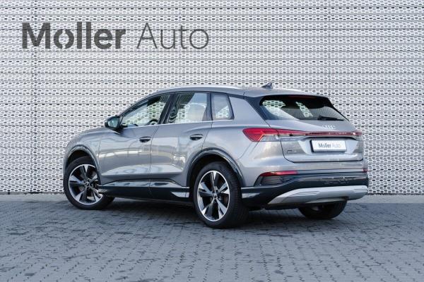 Grey Audi Q4 e-tron 2024 in Marupe, with an engine capacity of 0.00 L and mileage of 48 thousand km for 44900 €, photo 4 on AUTOMOTO.COM.LV