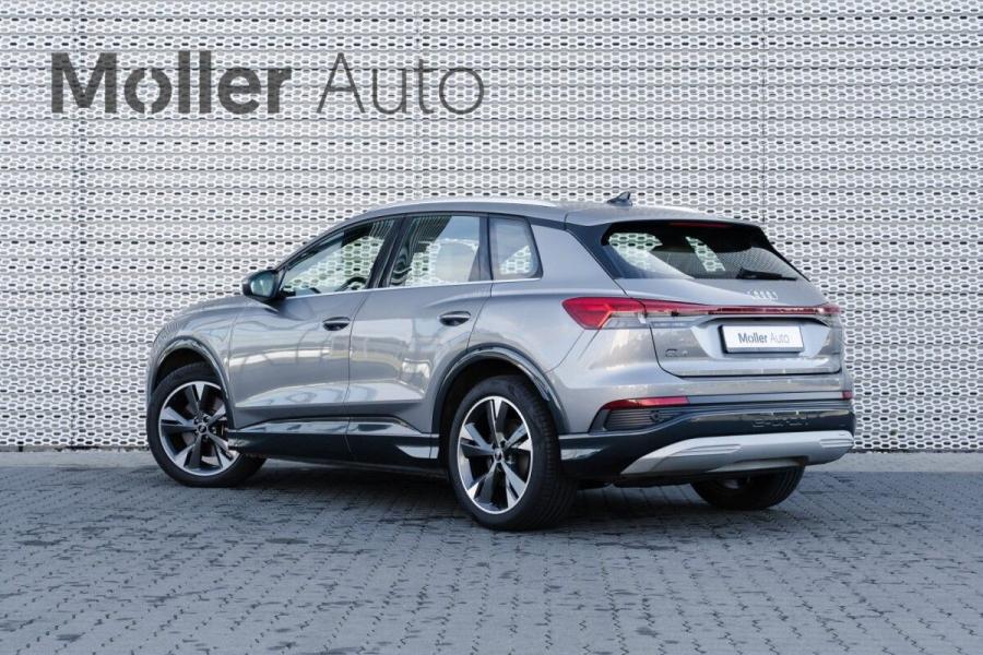 Grey Audi Q4 e-tron 2024 in Marupe, with an engine capacity of 0.00 L and mileage of 48 thousand km for 44900 €, photo 4 on AUTOMOTO.COM.LV