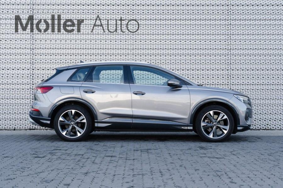 Grey Audi Q4 e-tron 2024 in Marupe, with an engine capacity of 0.00 L and mileage of 48 thousand km for 44900 €, photo 6 on AUTOMOTO.COM.LV