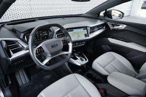 Grey Audi Q4 e-tron 2024 in Marupe, with an engine capacity of 0.00 L and mileage of 48 thousand km for 44900 €, photo 10 on AUTOMOTO.COM.LV