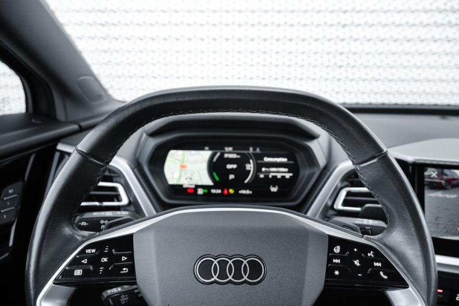 Grey Audi Q4 e-tron 2024 in Marupe, with an engine capacity of 0.00 L and mileage of 48 thousand km for 44900 €, photo 14 on AUTOMOTO.COM.LV