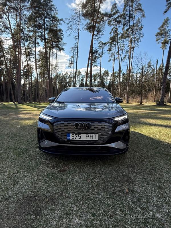 Grey Audi Q4 e-tron 2021 in Tallinn, with an engine capacity of 0.00 L and mileage of 58 thousand km for 40900 €, photo 3 on AUTOMOTO.COM.LV
