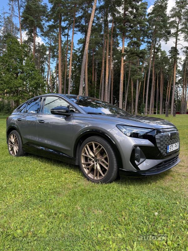 Grey Audi Q4 e-tron 2021 in Tallinn, with an engine capacity of 0.00 L and mileage of 71 thousand km for 38990 €, photo 1 on AUTOMOTO.COM.LV