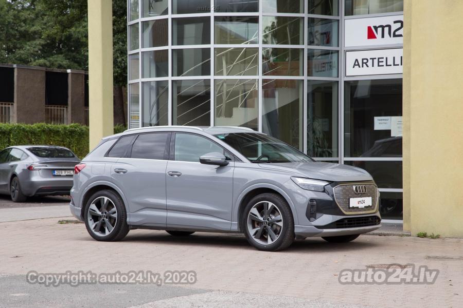 Pelēks Audi Q4 e-tron 2022 Tallina, ar dzinēja tilpumu 0.00 L un nobraukumu 135 tūkst. km par 27990 €, foto 3 vietnē AUTOMOTO.COM.LV