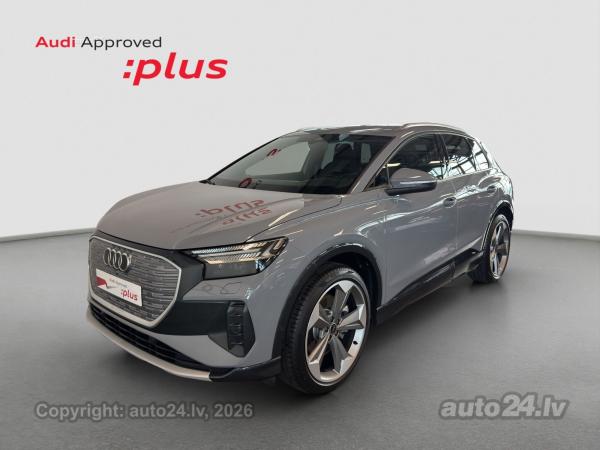 Pelēks Audi Q4 e-tron 2025 Tallina, ar dzinēja tilpumu 0.00 L un nobraukumu 10 tūkst. km par 47900 €, foto 1 vietnē AUTOMOTO.COM.LV