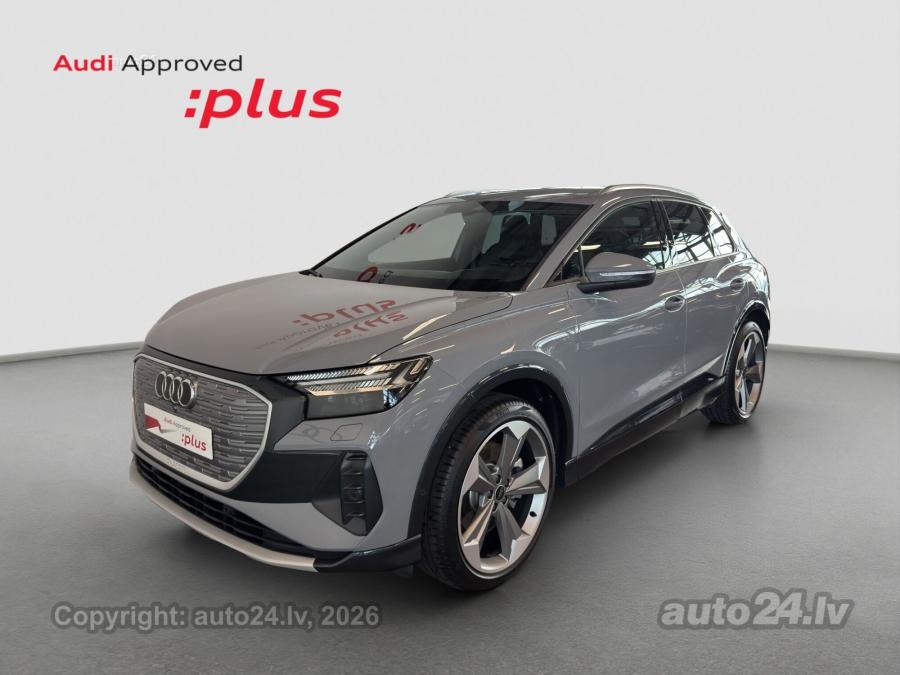 Pelēks Audi Q4 e-tron 2025 Tallina, ar dzinēja tilpumu 0.00 L un nobraukumu 10 tūkst. km par 47900 €, foto 1 vietnē AUTOMOTO.COM.LV