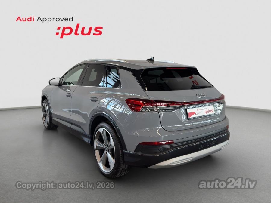Pelēks Audi Q4 e-tron 2025 Tallina, ar dzinēja tilpumu 0.00 L un nobraukumu 10 tūkst. km par 47900 €, foto 4 vietnē AUTOMOTO.COM.LV