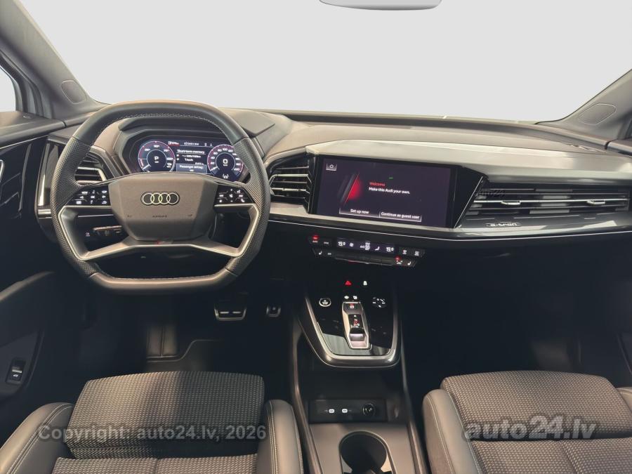 Pelēks Audi Q4 e-tron 2025 Tallina, ar dzinēja tilpumu 0.00 L un nobraukumu 10 tūkst. km par 47900 €, foto 10 vietnē AUTOMOTO.COM.LV