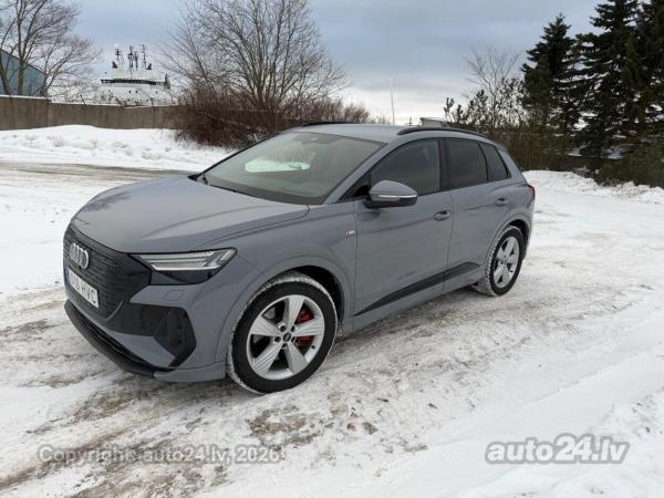 Grey Audi Q4 e-tron 2021 in Tallinn, with an engine capacity of 0.00 L and mileage of 71 thousand km for 32500 €, photo 1 on AUTOMOTO.COM.LV