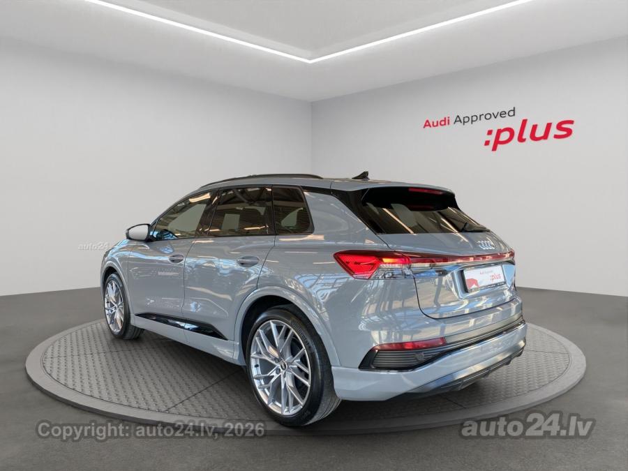 Grey Audi Q4 e-tron 2021 in Tallinn, with an engine capacity of 0.00 L and mileage of 73 thousand km for 31899 €, photo 5 on AUTOMOTO.COM.LV