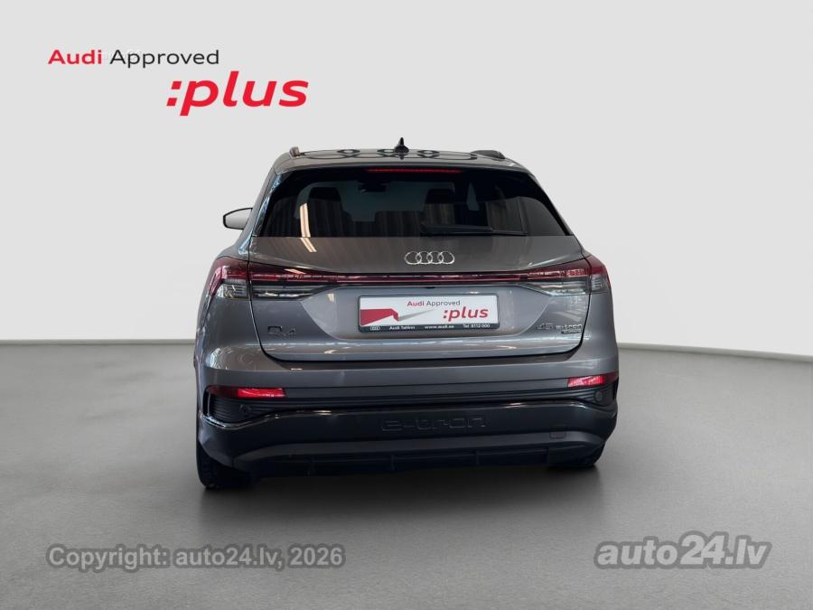 Pelēks Audi Q4 e-tron 2023 Tallina, ar dzinēja tilpumu 0.00 L un nobraukumu 71 tūkst. km par 32900 €, foto 6 vietnē AUTOMOTO.COM.LV