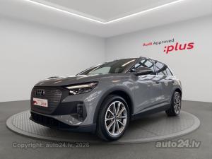 Pelēks Audi Q4 e-tron 2025 Tallina, ar dzinēja tilpumu 0.00 L un nobraukumu 5 tūkst. km par 44900 €, foto  vietnē AUTOMOTO.COM.LV