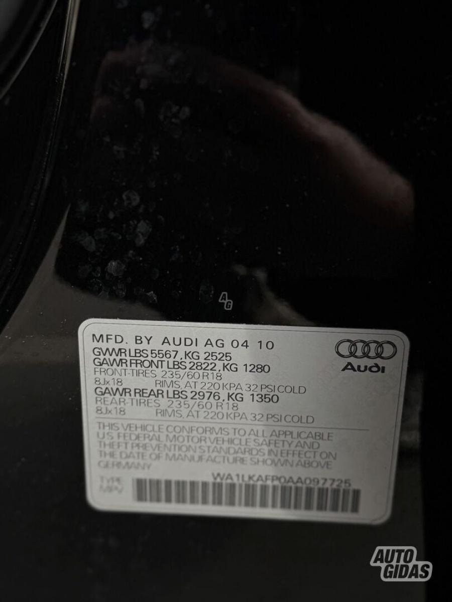 Black Audi Q5 2010 in Kaunas, with an engine capacity of 3.20 L and mileage of 298 thousand km for 6400 €, photo 22 on AUTOMOTO.COM.LV
