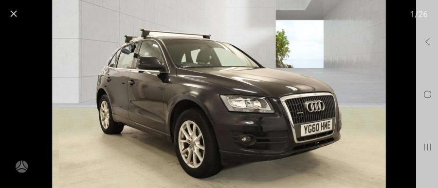 Melns Audi Q5 2010 Panevēža, ar dzinēja tilpumu 1.97 L un nobraukumu 172 tūkst. km par 2750 €, foto 1 vietnē AUTOMOTO.COM.LV