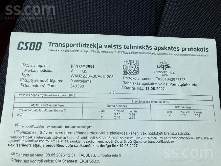 Melns Audi Q5 2011 Talsi, ar dzinēja tilpumu 2.00 L un nobraukumu 243 tūkst. km par 11999 €, foto 19 vietnē AUTOMOTO.COM.LV