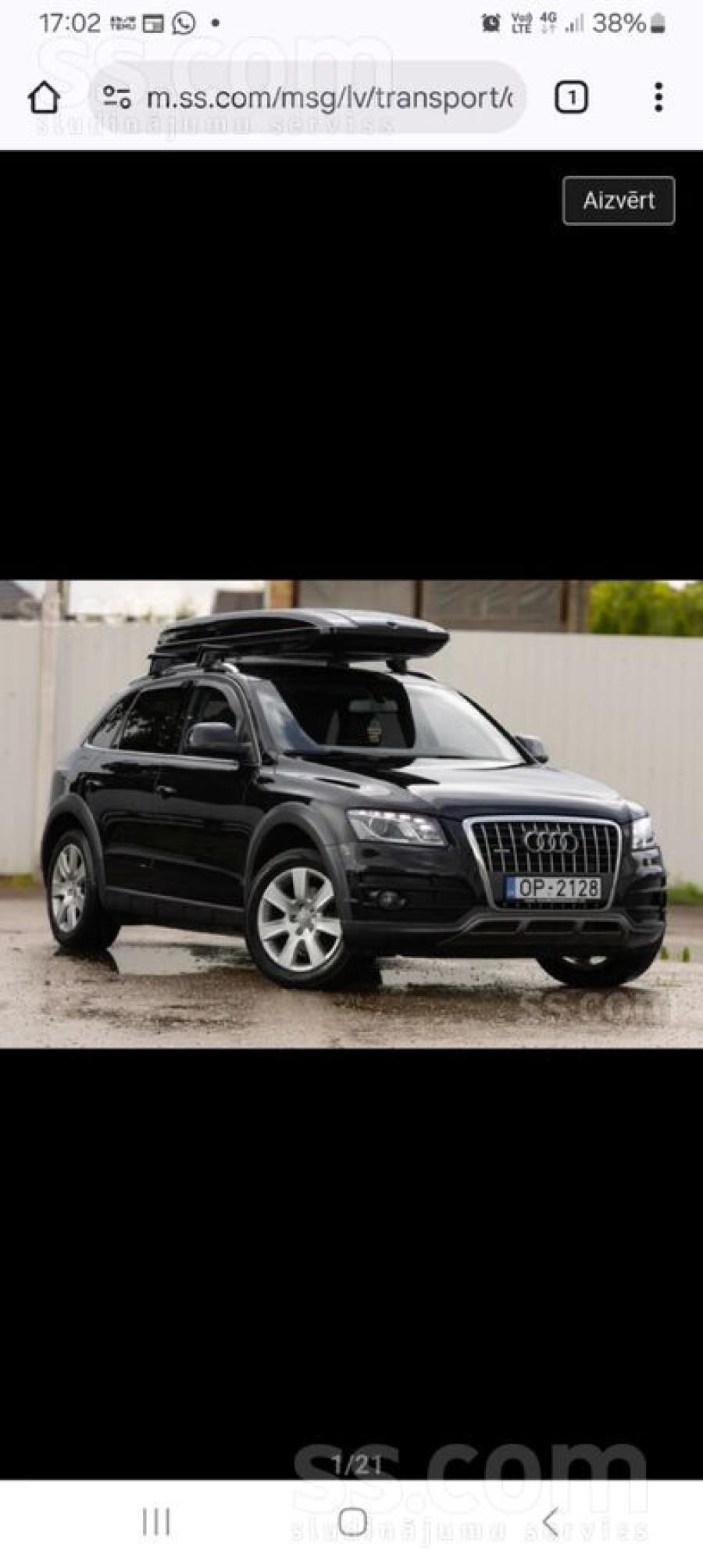 Melns Audi Q5 2011 Tukums, ar dzinēja tilpumu 2.00 L un nobraukumu 261 tūkst. km par 9900 €, foto 1 vietnē AUTOMOTO.COM.LV