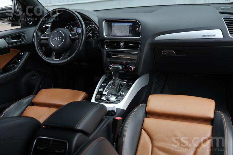 Black Audi Q5 2013 in Tukums, with an engine capacity of 3.00 L and mileage of 242 thousand km for 14500 €, photo 7 on AUTOMOTO.COM.LV