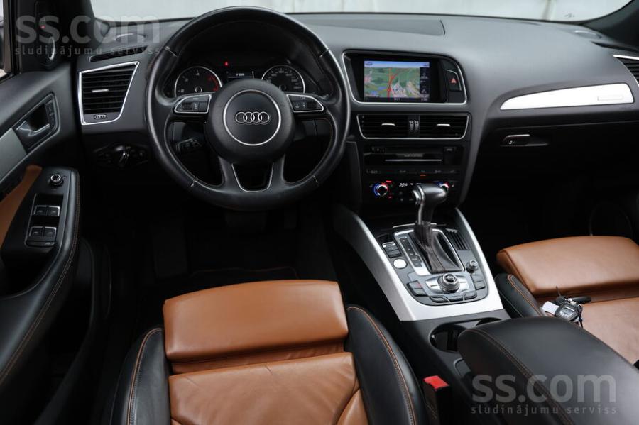 Black Audi Q5 2013 in Tukums, with an engine capacity of 3.00 L and mileage of 242 thousand km for 14500 €, photo 10 on AUTOMOTO.COM.LV