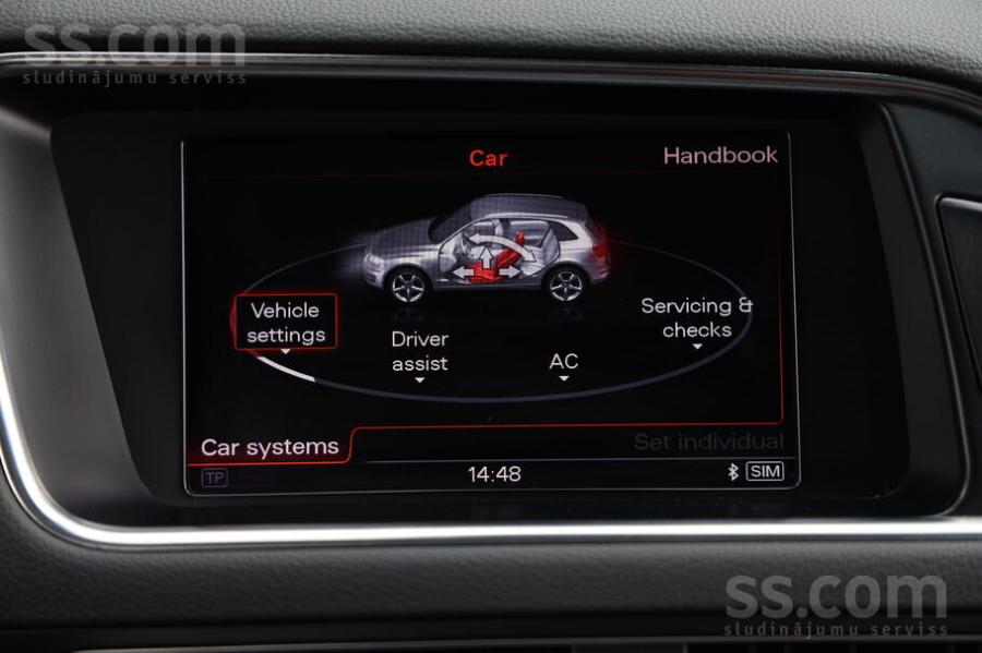 Black Audi Q5 2013 in Tukums, with an engine capacity of 3.00 L and mileage of 242 thousand km for 14500 €, photo 21 on AUTOMOTO.COM.LV