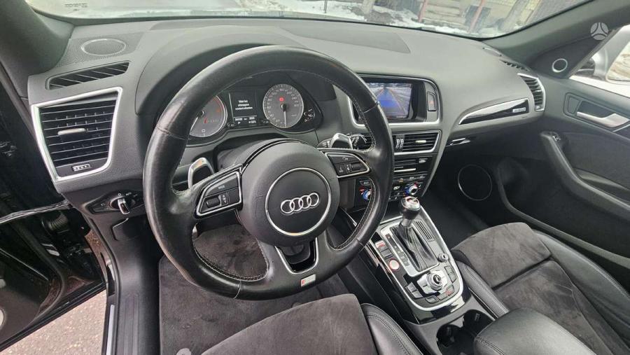 Black Audi Q5 2015 in Prienai, with an engine capacity of 2.97 L and mileage of 269 thousand km for 15600 €, photo 9 on AUTOMOTO.COM.LV