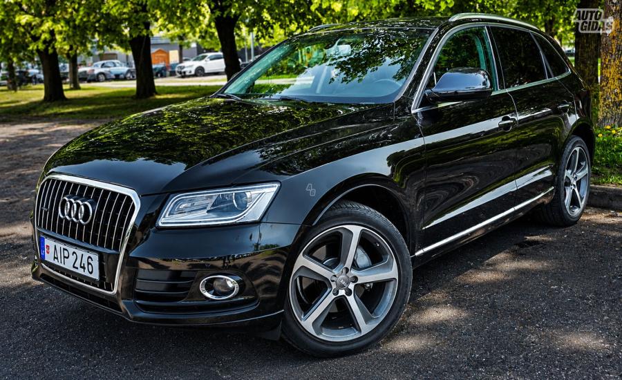 Melns Audi Q5 2015 Viļņa, ar dzinēja tilpumu 3.00 L un nobraukumu 337 tūkst. km par 12500 €, foto 1 vietnē AUTOMOTO.COM.LV