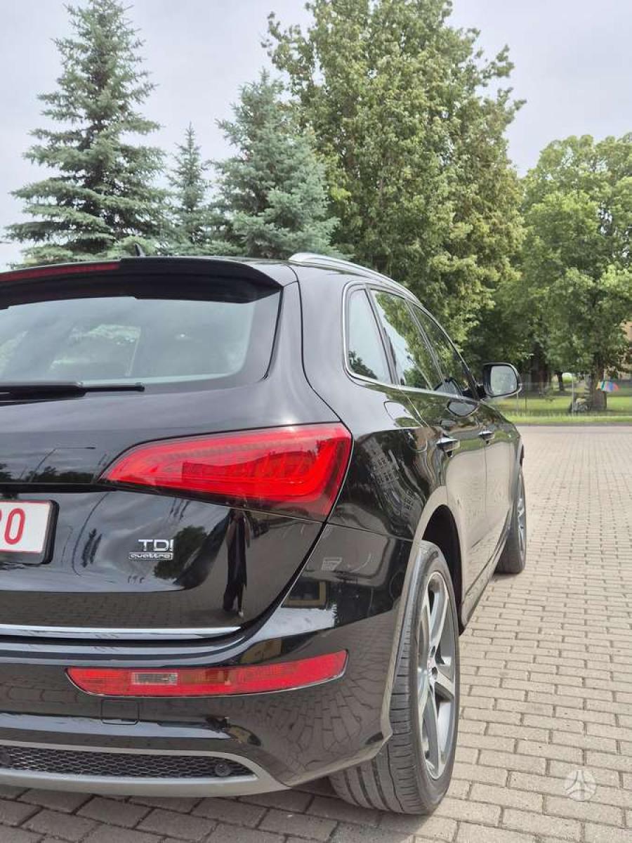 Melns Audi Q5 2015 Šauļi, ar dzinēja tilpumu 1.97 L un nobraukumu 329 tūkst. km par 12800 €, foto 12 vietnē AUTOMOTO.COM.LV
