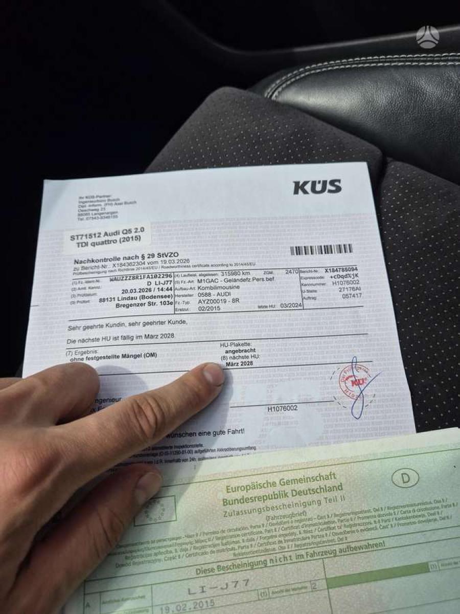Melns Audi Q5 2015 Šauļi, ar dzinēja tilpumu 1.97 L un nobraukumu 329 tūkst. km par 12800 €, foto 38 vietnē AUTOMOTO.COM.LV
