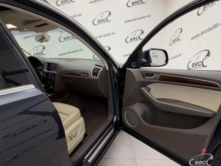 Black Audi Q5 2015 in Vilnius, with an engine capacity of 1.98 L and mileage of 127 thousand km for 12900 €, photo 10 on AUTOMOTO.COM.LV