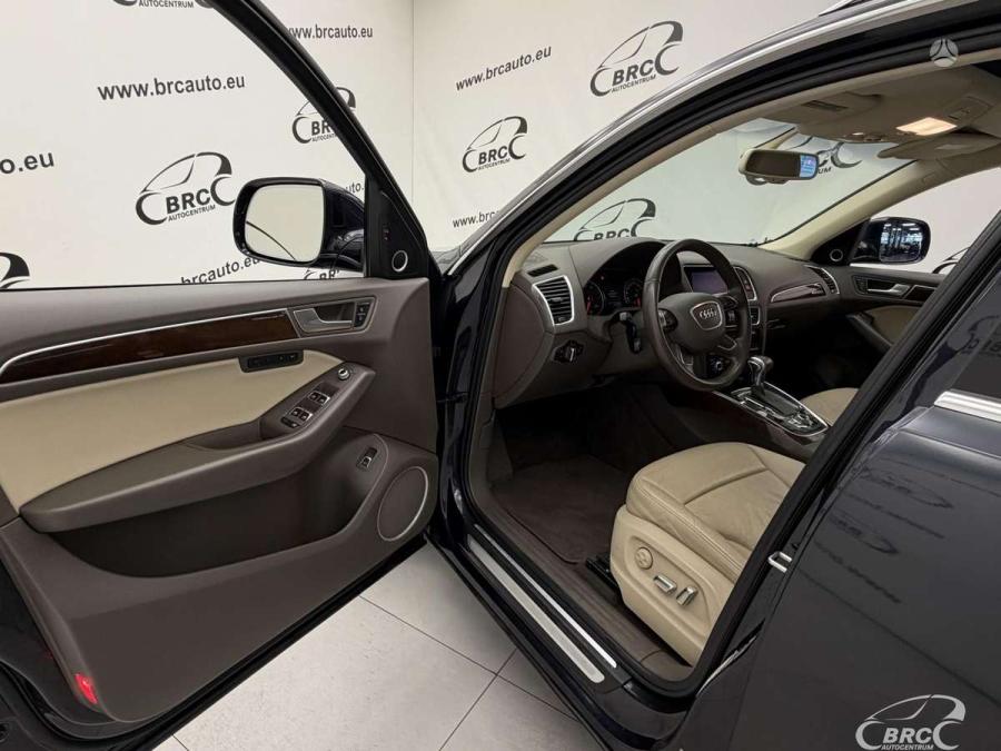 Black Audi Q5 2015 in Vilnius, with an engine capacity of 1.98 L and mileage of 127 thousand km for 12900 €, photo 21 on AUTOMOTO.COM.LV