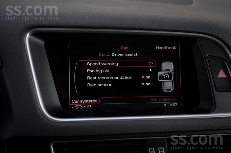 Black Audi Q5 2015 in Talsi, with an engine capacity of 3.00 L and mileage of 250 thousand km for 16450 €, photo 28 on AUTOMOTO.COM.LV