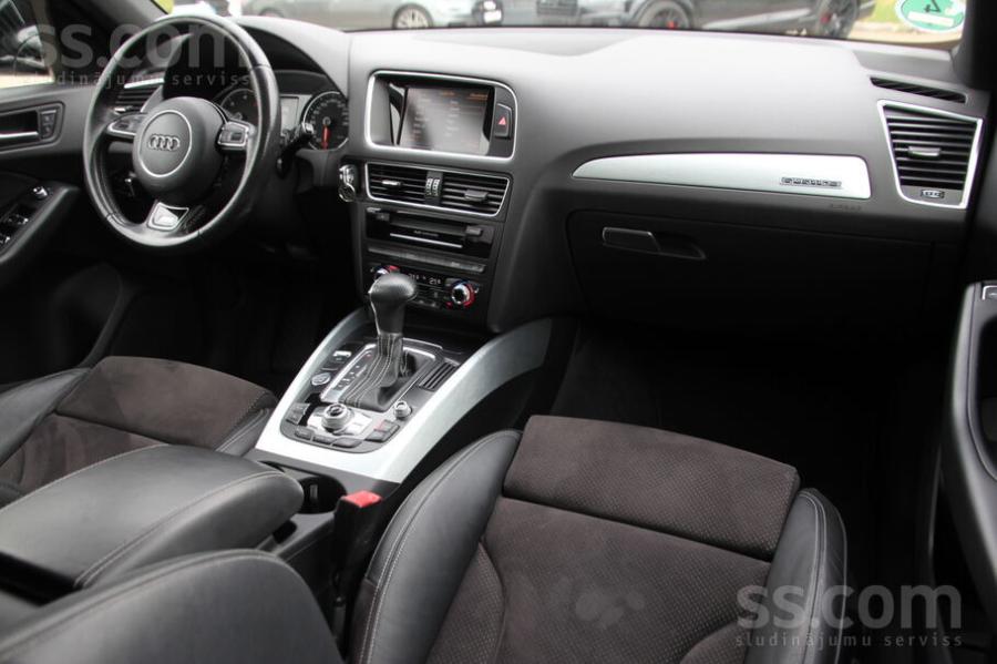 Black Audi Q5 2015 in Tukums, with an engine capacity of 3.00 L and mileage of 282 thousand km for 12800 €, photo 6 on AUTOMOTO.COM.LV
