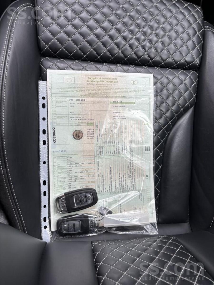 Melns Audi Q5 2016 Ogre, ar dzinēja tilpumu 3.00 L un nobraukumu 115 tūkst. km par 22000 €, foto 16 vietnē AUTOMOTO.COM.LV