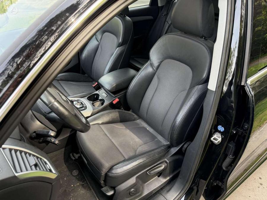 Black Audi Q5 2016 in Utena, with an engine capacity of 1.97 L and mileage of 300 thousand km for 12250 €, photo 13 on AUTOMOTO.COM.LV