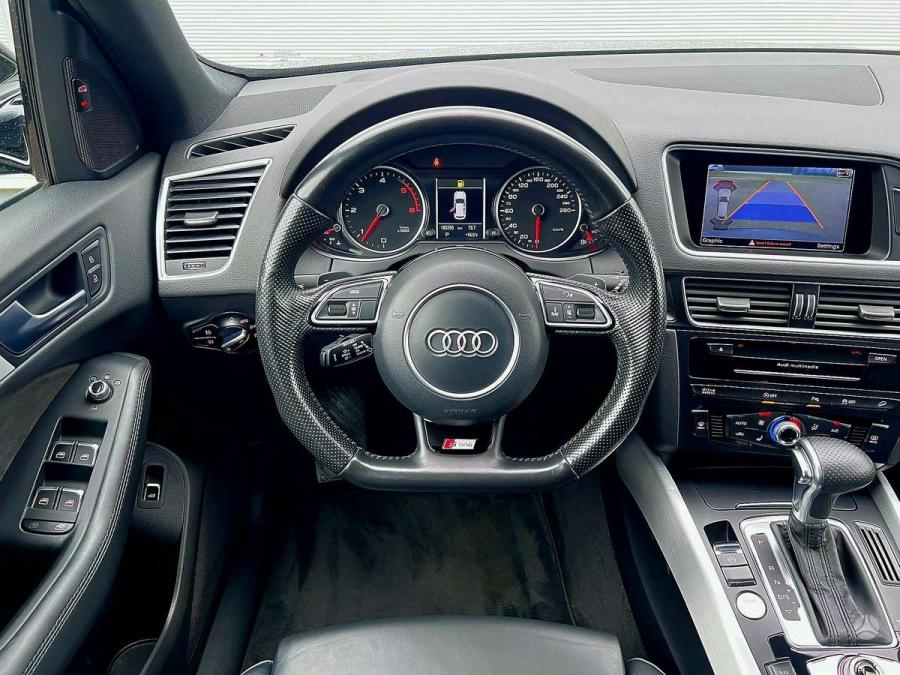 Black Audi Q5 2016 in Utena, with an engine capacity of 2.97 L and mileage of 183 thousand km for 15499 €, photo 19 on AUTOMOTO.COM.LV